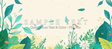 Springtime Illustration With Leaves And Flowers Premium Ai Generated Psd