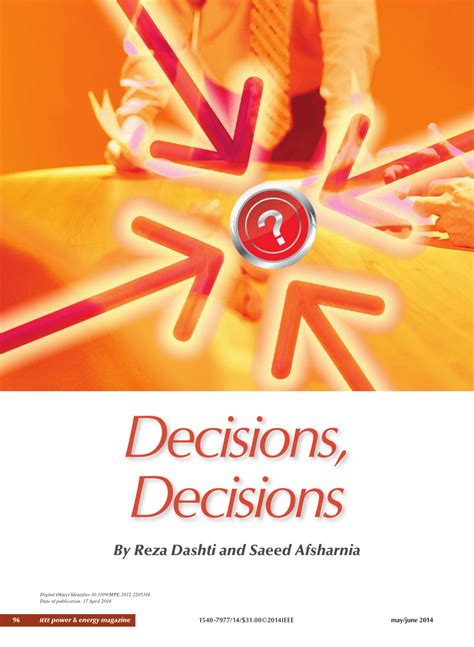 PDF Decisions Decisions An Asset Management Based Distribution System Framework