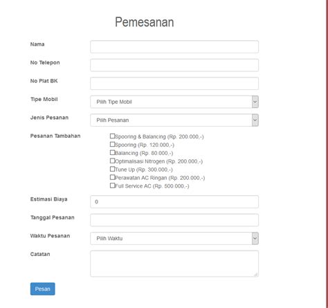 Source Code Gratis Aplikasi Service Mobil Berbasis PHP Mysql Jasa Pembuatan Website