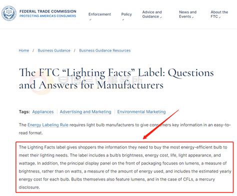 Ftc Energy Efficiency Label Lighting Facts Label Amber