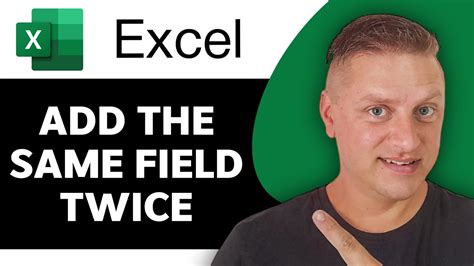 How To Add The Same Field Twice In Excel Pivot Table Excel Tutorial