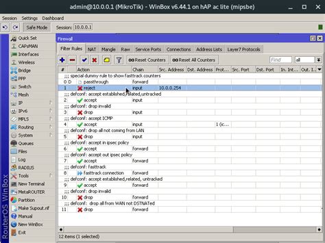 MikroTik modo de segurança Safe Mode Antônio Medeiros
