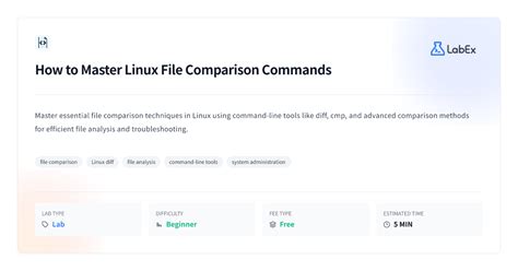 how to master linux file comparison commands labex