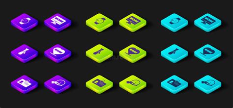 Set Identification Badge Clock Tie Heart With Text Work Monitor And