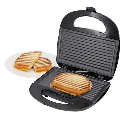 Megachef Electric Compact Aluminum Nonstick Sandwich Maker In Black In
