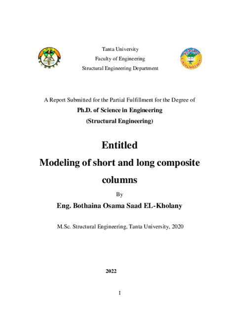 Pdf Modeling Composite Column