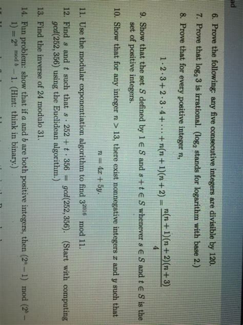 solved prove the following any five consecutive integers