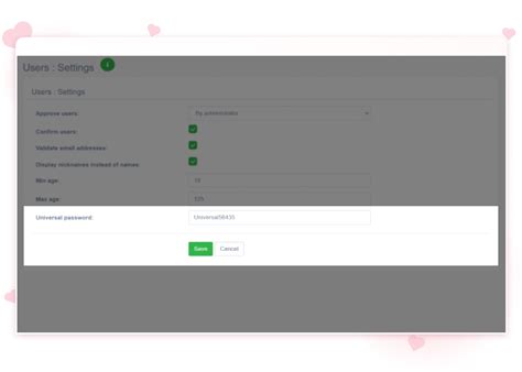 Universal Password Quick Access To User Profile To Solve Support Questions Add On