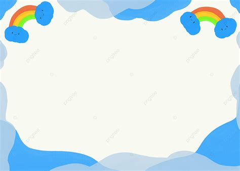 귀여운 간단한 하늘 구름과 무지개 배경 하늘 배경 배경 간단한 배경 배경 일러스트 및 사진 무료 다운로드 Pngtree