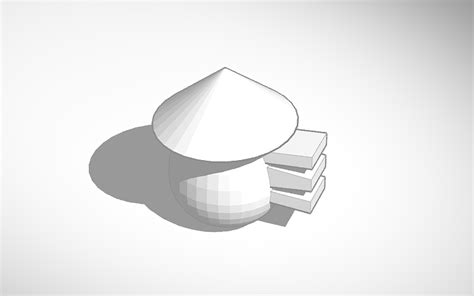 3d Design White Egg Chess Bishop Tinkercad