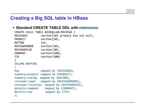 Big Data Big Sql And Hbase Pdf Databases Computer Software And Applications