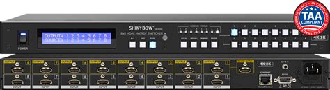 X UHD K K HDMI Matrix Routing Switcher W Full EDID Management Learning W Preview Port