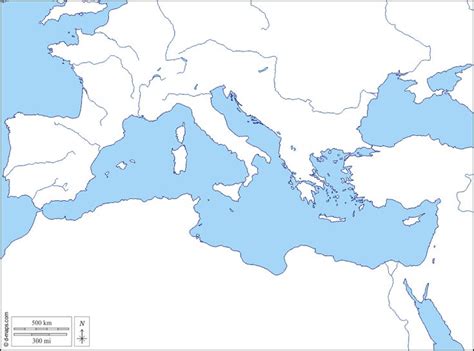 Mediterranean Sea Map Free Map Outline Map Blank Map Base Map