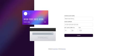 GitHub ArdicMehmet Interactive Card Details Form Frontend Mentor I Used Html Css And