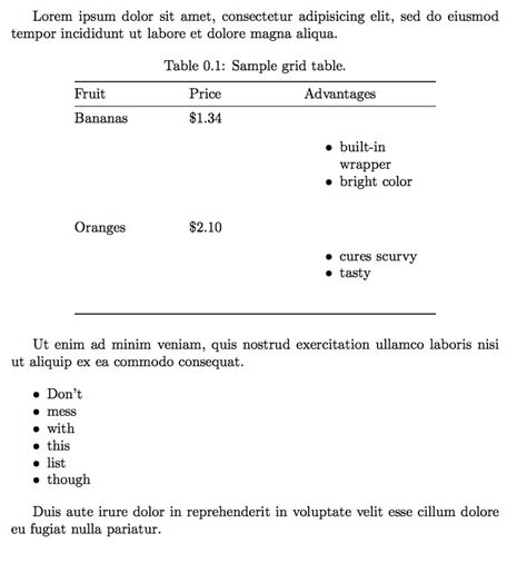 tables how to remove vertical space above itemize only inside