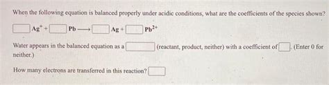 Solved Balancing Oxidation Reduction Reactions 1 Assign