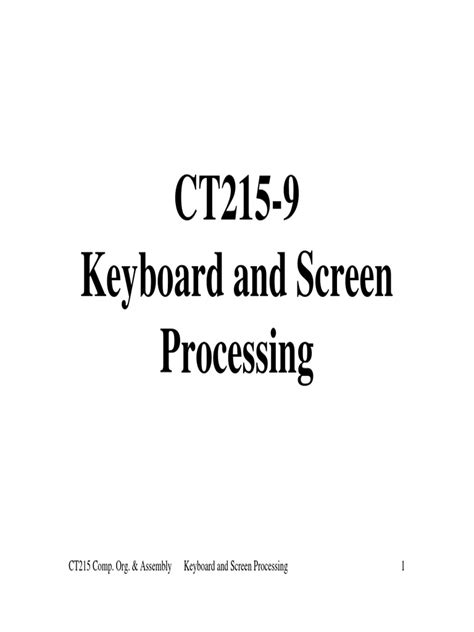 keyboard and screen pdf bios input output