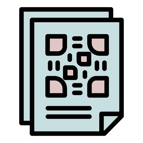 Paper Qr Code Icon Outline Vector Scanner Digital Vector Art At Vecteezy