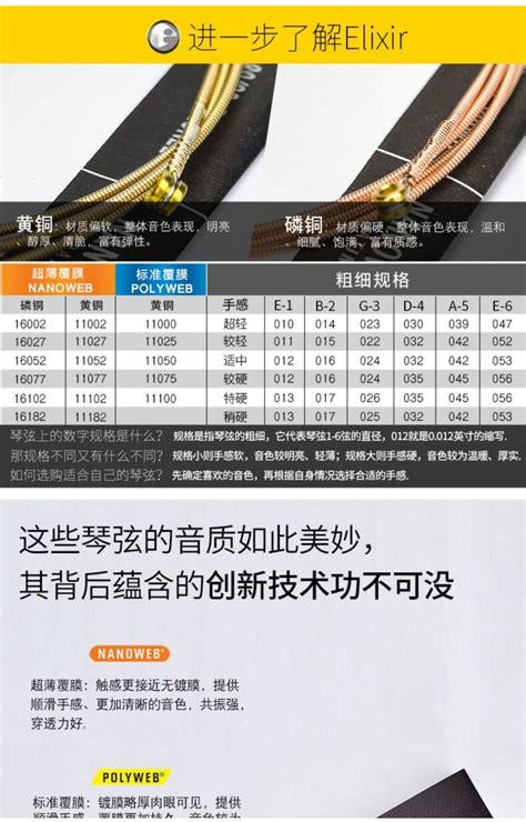 【高端琴弦】【正品美産】伊利剋斯民謠吉他琴弦elixir磷銅覆膜琴弦一套6根 蝦皮購物