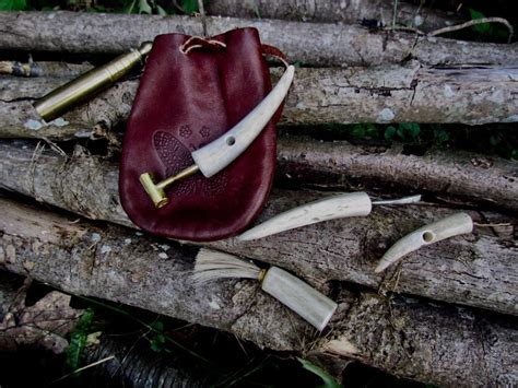 Sold Flintlock Tool Kit Ball Bag Brass Powder Measure The