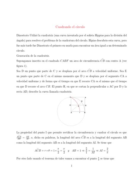 Cuadrando Circulo B Descargar Gratis Pdf Conceptos Matemáticos