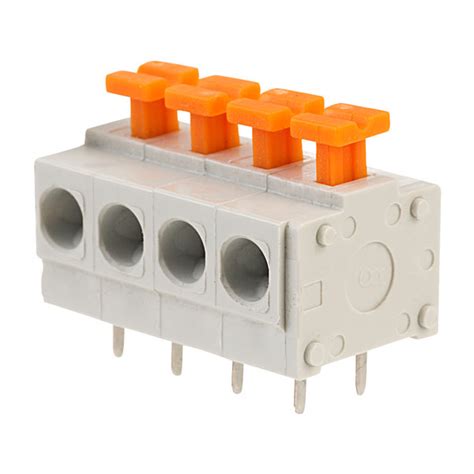 CamdenBoss CSTBV1 4 4 Way 10A 5mm Screwless Terminal Block Rapid Electronics