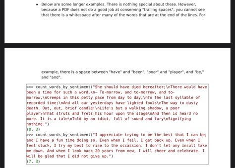 Solved Part Counting Words Points Write A Function Chegg