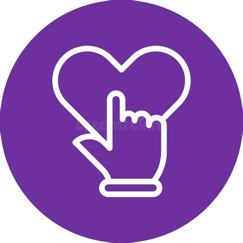 Purple Core Values Icon Set In One Color On White Background Stock Illustration Illustration