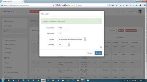 Jageradius Beta Frontend Freeradius And Sms Gateway And Mikrotik Youtube