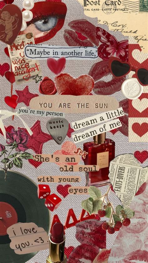Red Redaesthetic Oldaesthetic Hearts Cute Wallpapers Red
