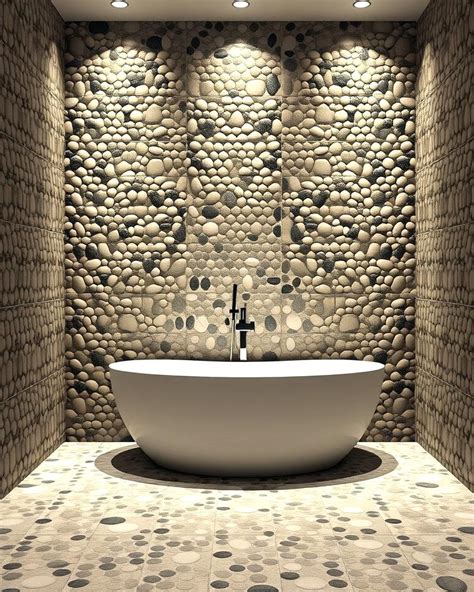 20 Pebble Tile Bathroom Ideas For A Natural Look
