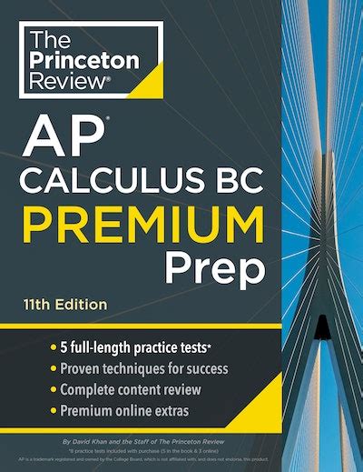 Princeton Review Ap Calculus Bc Premium Prep 11th Edition By The Princeton Review Penguin