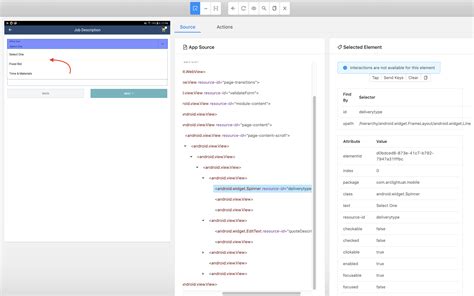 Page Source Does Not Show Androidwidgetspinner Dropdown Values