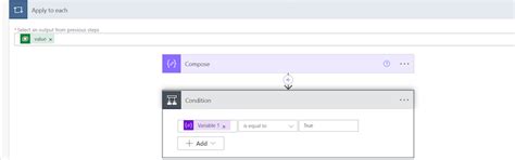 how to break apply to each loop using variables in power automate