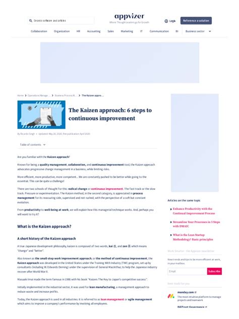 Bpm Kaizen Approach Pdf Lean Manufacturing Six Sigma