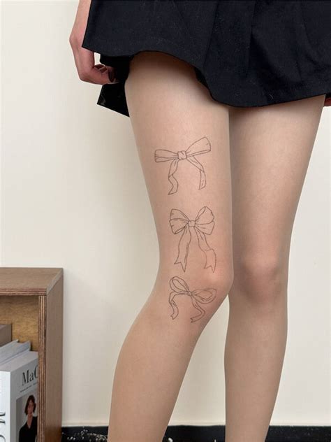 Dollette Bow Tattoo Tights Cutiekill