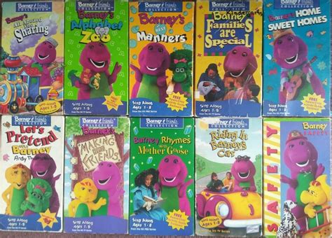 10 Barney And Friends Collection Vhs Tape Lot Riding In Car Making New