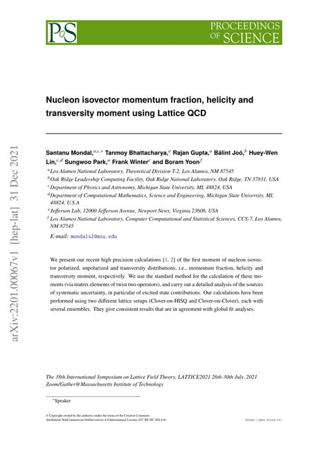 Pdf Nucleon Isovector Momentum Fraction Helicity And Transversity Moment Using Lattice Qcd