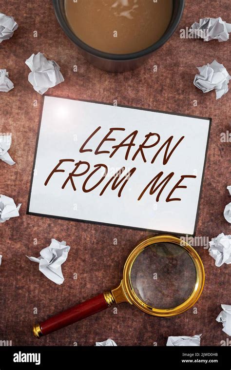 Writing Displaying Text Learn From Me Concept Meaning Follow My Lead
