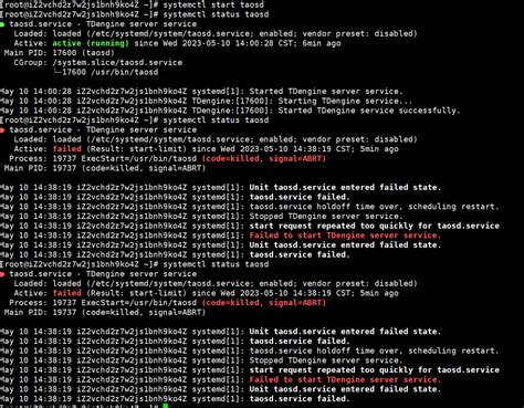 服务正常启动，隔一段时间后会自动停止 · issue 21241 · taosdata tdengine · github
