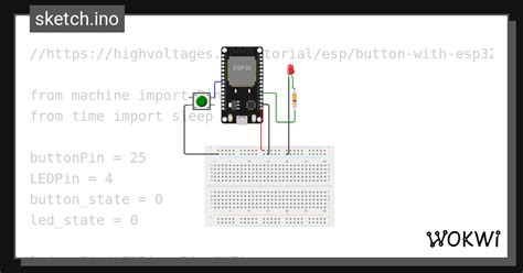 Led Blinking Push Button Wokwi Esp32 Stm32 Arduino Si