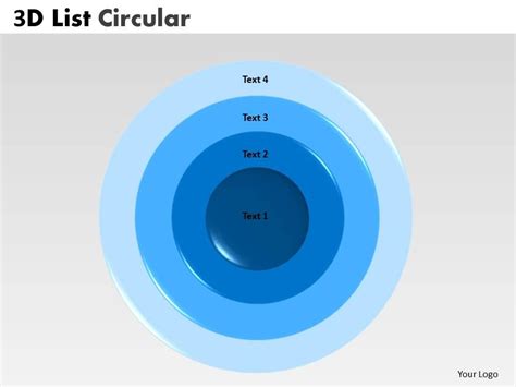D Circular Concentric Diagram Presentation PowerPoint Diagrams PPT Sample Presentations