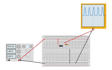 Circuit Design Half Wave Rectifier Tinkercad