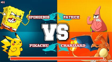 Super Brawl Mugen Spongebob Squarepants And Pikachu Vs Spongebob