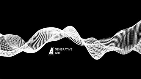 포스터 책 표지 전단지 배너에 대 한 추상 물결 모양 배경 동적 효과입니다 3 차원 관점 그리드입니다 도트와 벡터 일러스트입니다 입자를 가진 네트워크 디자인입니다 0명에