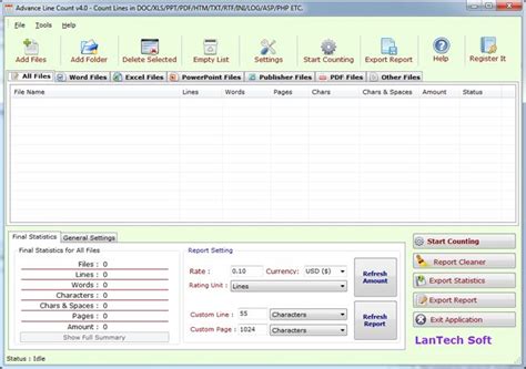 Advance Line Count Software Use To Count Line In Multiple Files
