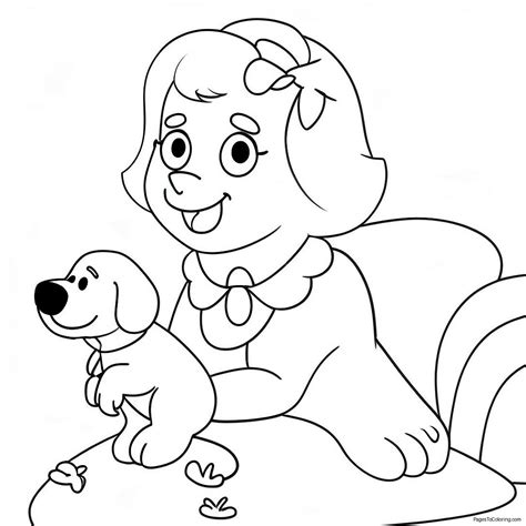 Clifford And Emily Elizabeth Coloring Pages