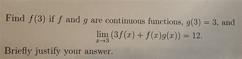 Solved Find F If F And G Are Continuous Functions Chegg