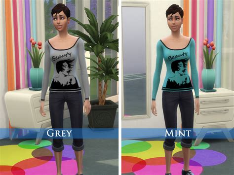 Mod The Sims Long Shirt Set Beauty 8 Colours