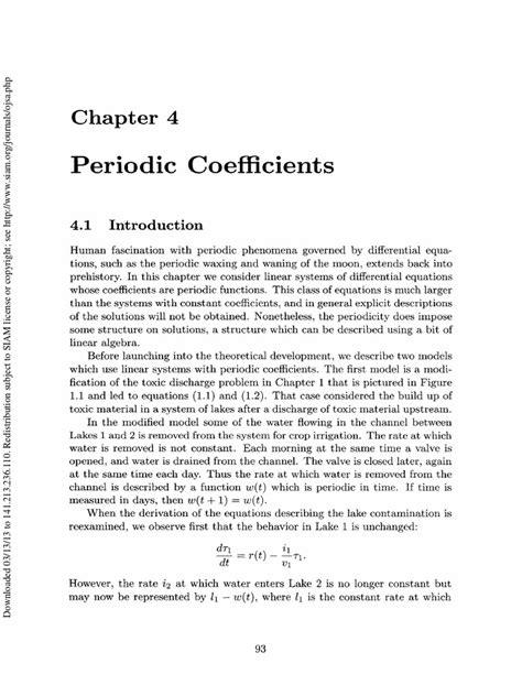 4 Periodic Coefficients 1997 Download Free Pdf System Of Linear Equations Equations